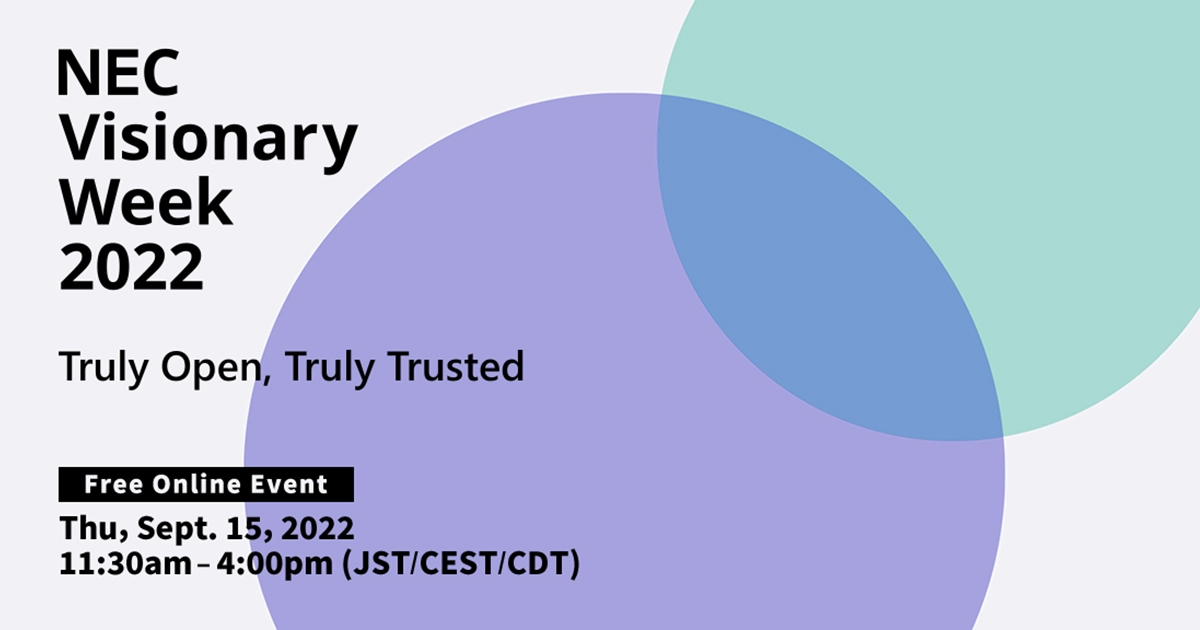 Tech by popular demand – The NEC Visionary Week returns 15 September ...