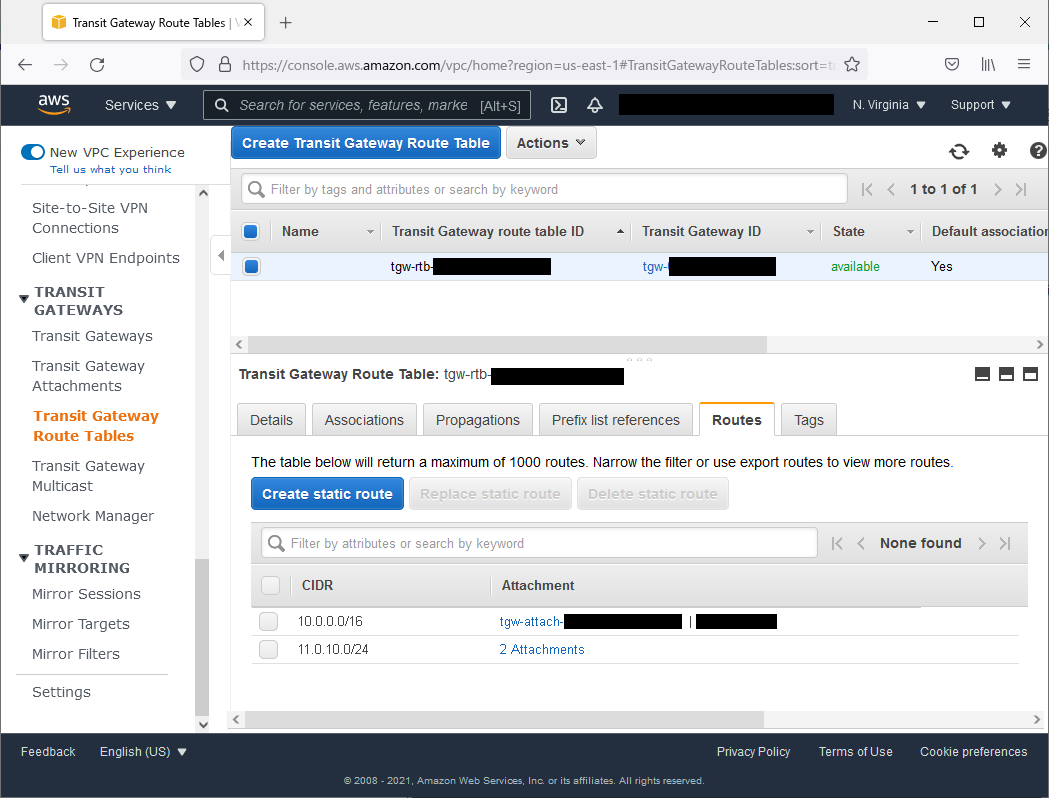 Building An Ha Cluster Using Aws Transit Gateway Accessing Aws Virtual Ip Resources From