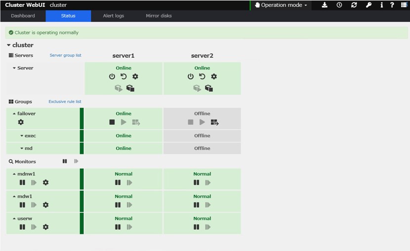 What's Cluster WebUI? EXPRESSCLUSTER's Cluster System Management Tool