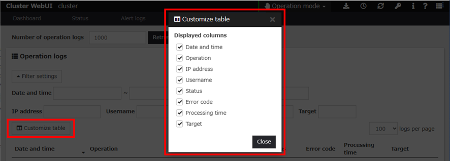 Introducing the Function of EXPRESSCLUSTER: Function to Display Operation Logs of the Cluster WebUI