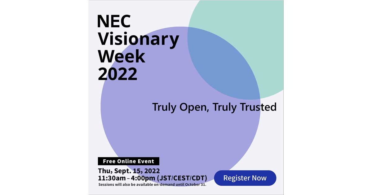 NEC Visionary Week 2022 to provide insights on the future of society ...